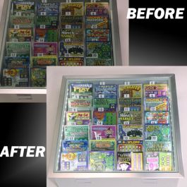 Lottery dispenser lights