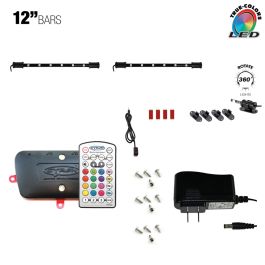 LED Multicolor RGB (+White) Media Highlighter Under-Cabinet & TV Accent ...
